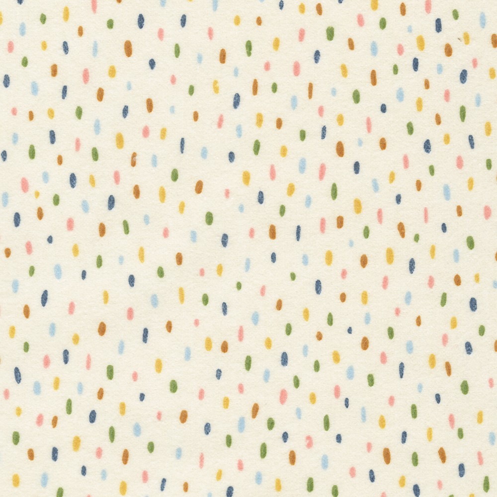 Over the Moon Cozy Cotton Flannel - salmon, aqua, tan and deep blue ...