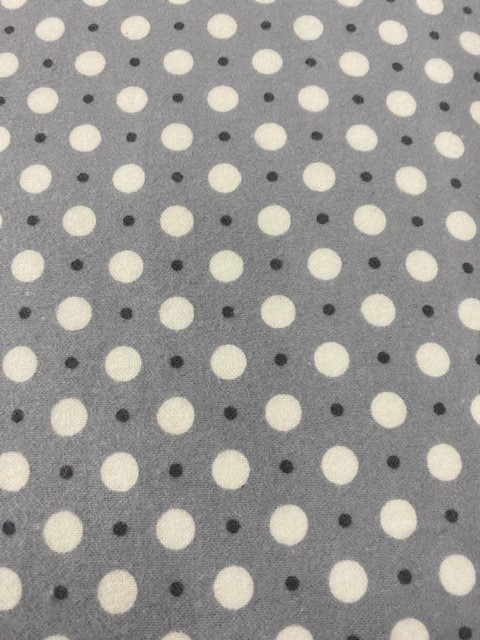 Time Well Spent Flannel - Medium size white spots & small dark grey ...